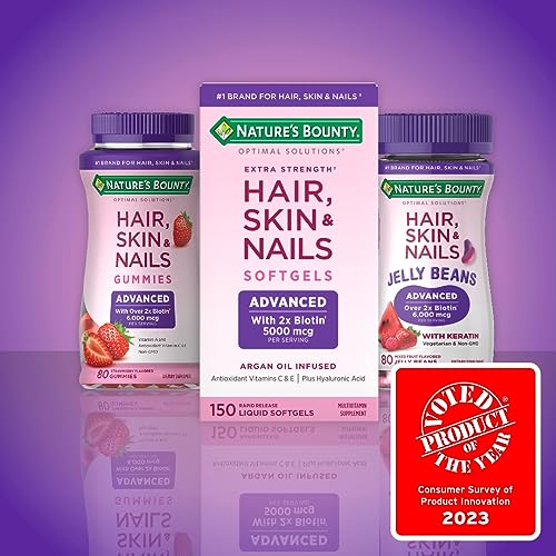 Nature's Bounty Advanced Hair, Skin & Nails, Argan-Infused Vitamin ...