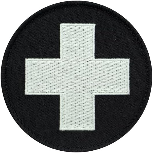 Café Viereck ® Bundeswehr Rettungsdienst Sanitäter Medic Patch Gestickt mit Klett - schwarz/weiß ...