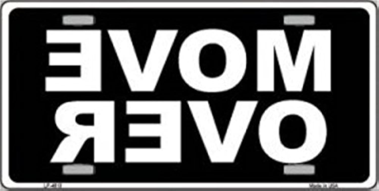 Amazon.com: Move Over Black Metal Novelty License Plate Tag LP-4613 ...