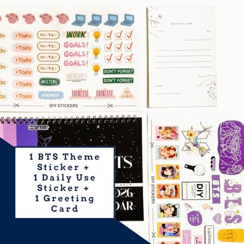 BTS 2026 Flip Table Calendar Box Set [Darkmode Version] | 1 Mini Poster ...