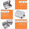 Amazon.com: SECALIFE 3Pack Silver Metal Rectangular Empty Hinged Tins ...