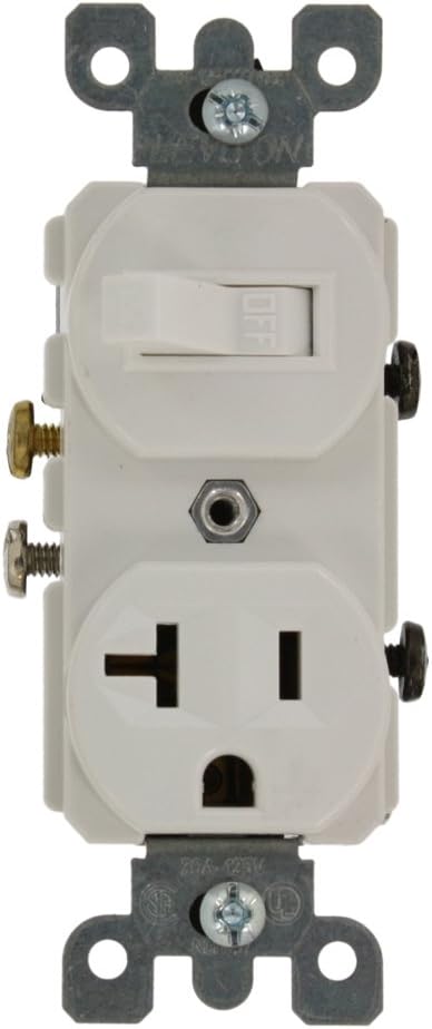 EATON TR274B Arrow Hart Tr274 Duplex Combination Switch/Receptacle, 2 P ...