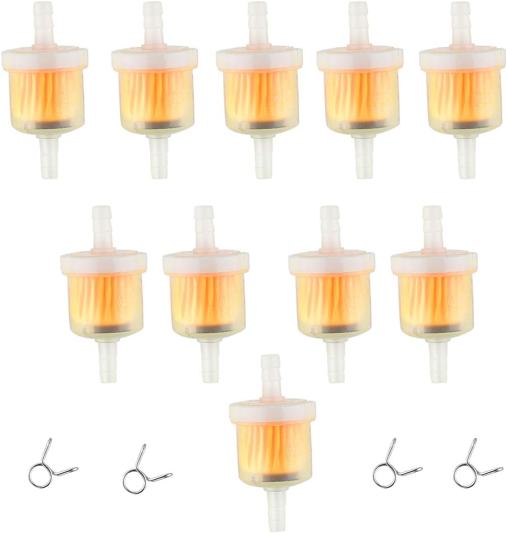 10 Pack of Universal Fuel Filter Replacement For 1/4" Motorcycle ...