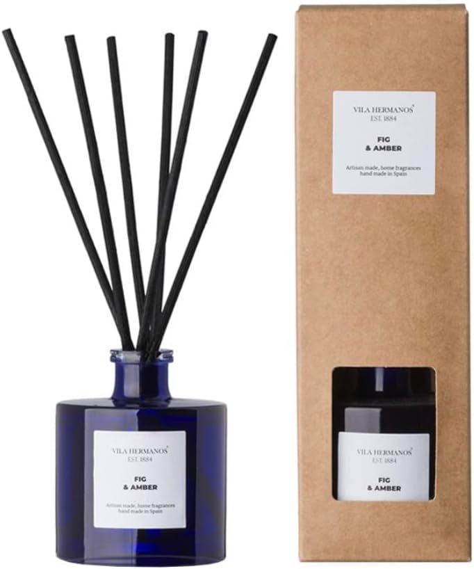 Amazon.com: Vila Hermanos Fig & Amber Home Fragrance Reed Diffuser 3.3 ...
