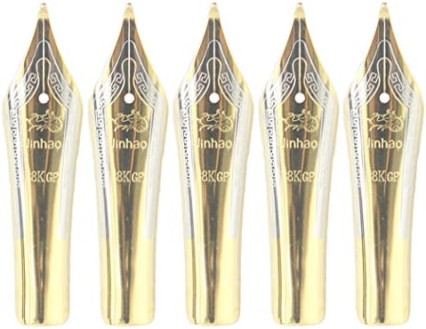 Gullor 5PCS Fountain Pen Nibs Fit Jinhao 159/450/750, Gold, Bent Nib ...