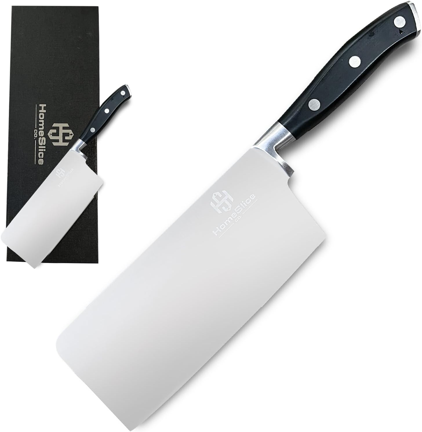Amazon.com: HomeSlice Co. Cleaver knife 6 Inch Meat Cleaver - High ...