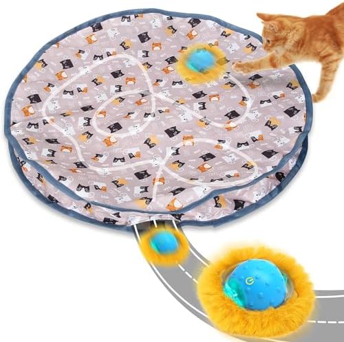 PUHOHUN Cat Toys Ball for Indoor Adult Cats - Interactive Automatic Cat ...