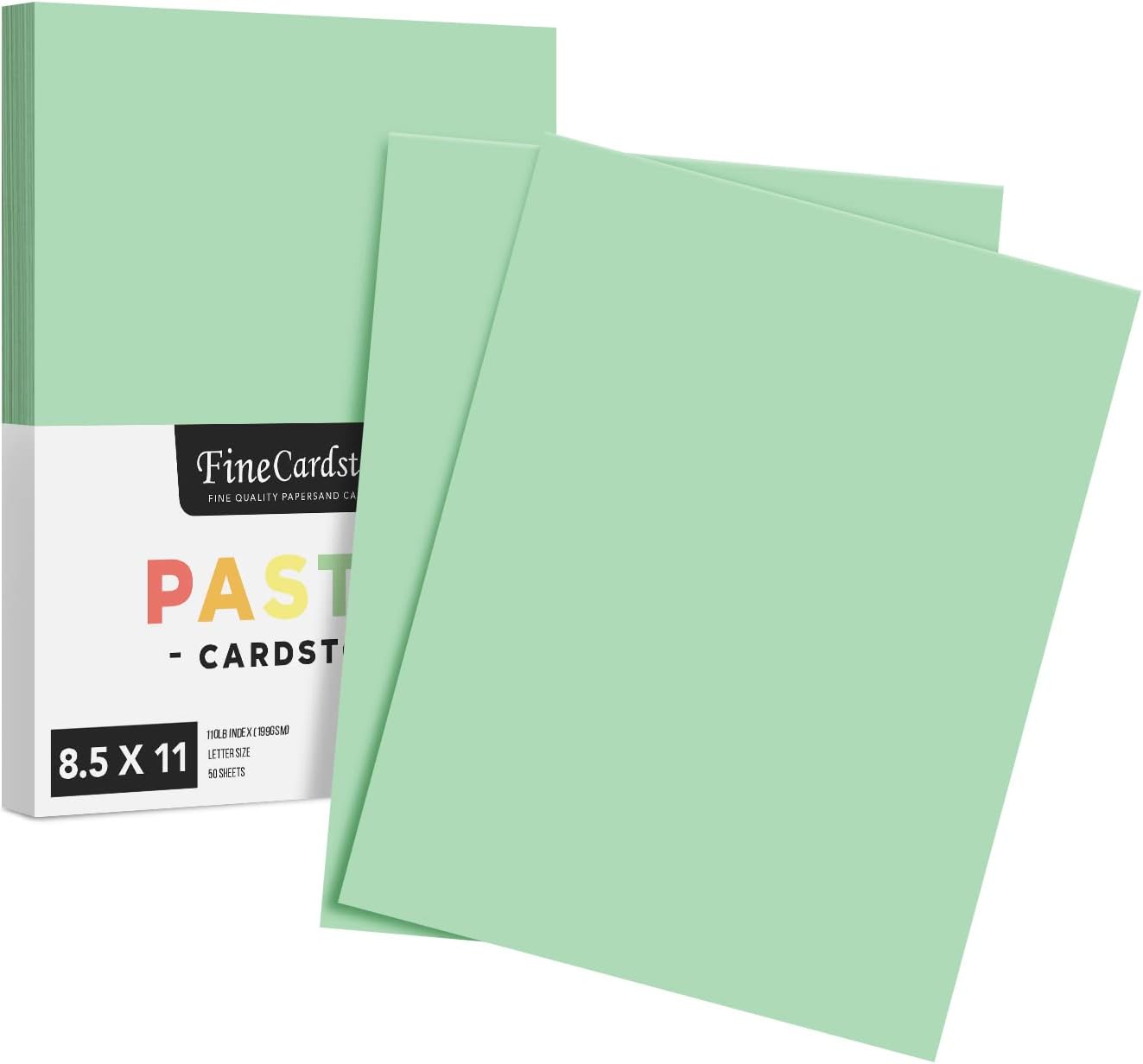 Amazon.com : 8.5 x 11" Green Pastel Color Cardstock Paper - Great for ...