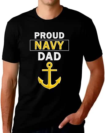 Amazon.com: Mens Proud Navy Dad - Premium Vintage US Navy Dad Shirt U.S ...