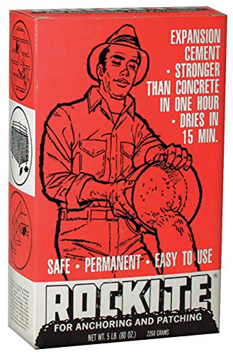 Rockite 5 lb Gray Anchoring Cement, Powder, Box, 44 Pack: Amazon.com ...