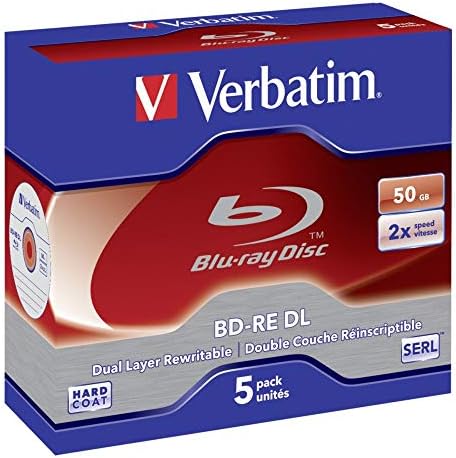Amazon.com: Verbatim BD-R 50GB 8X Blu-ray Recordable Media Disc Double ...