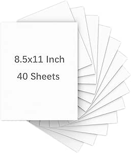 Amazon.com : 40 Sheets of Cardstock 8.5 x 11, Heavyweight Cover ...