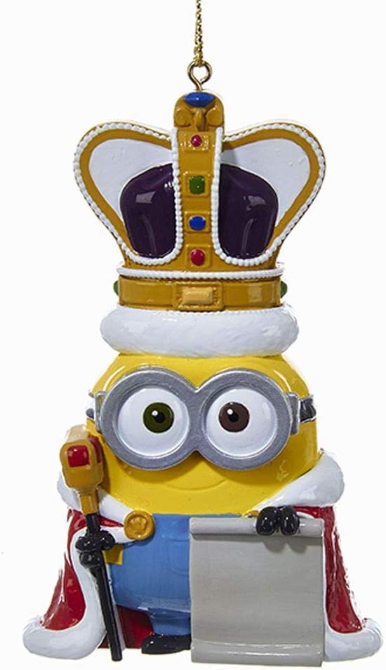 Amazon.com: Kurt Adler Despicable Me King Bob Minion Personalization ...