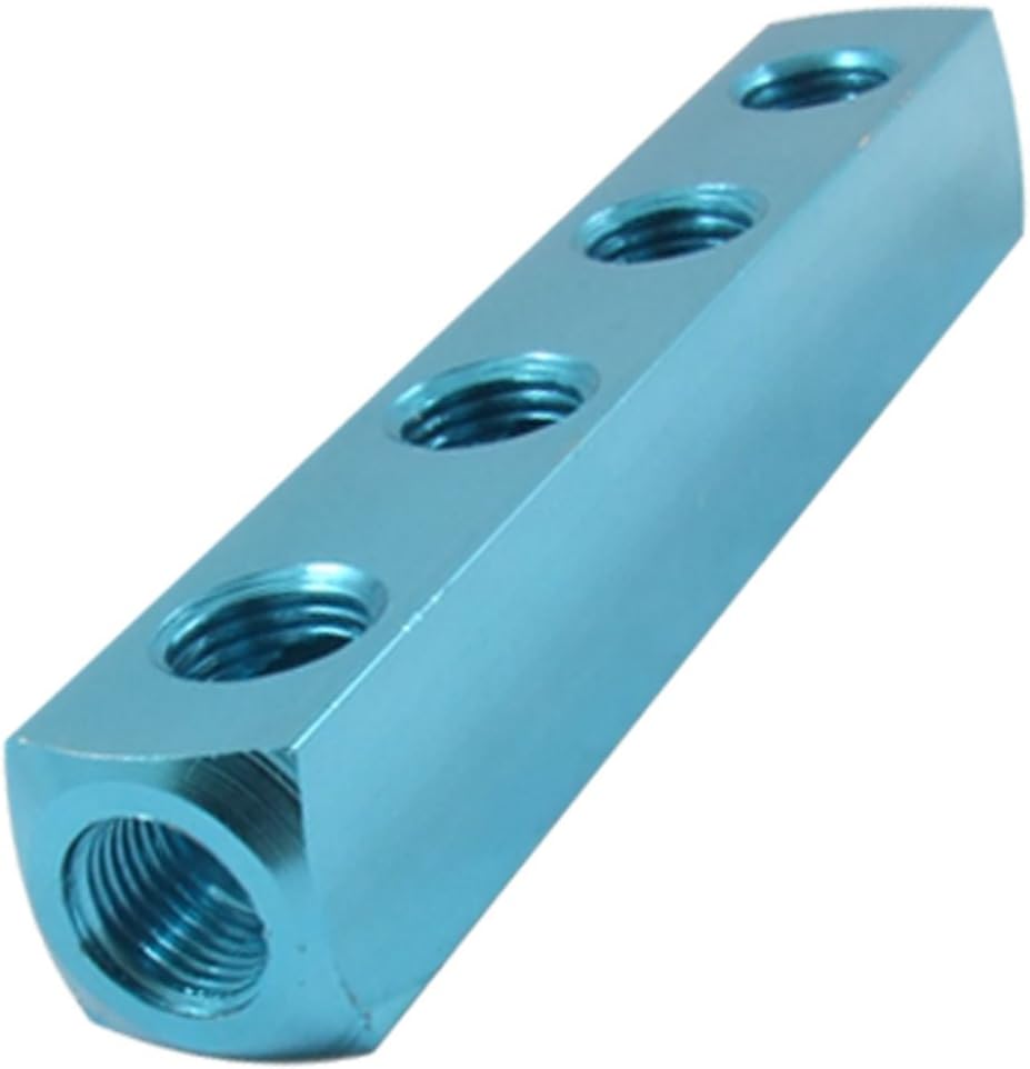 sourcing map Pneumatic Air 4 Way Air Hose Inline Manifold Block ...