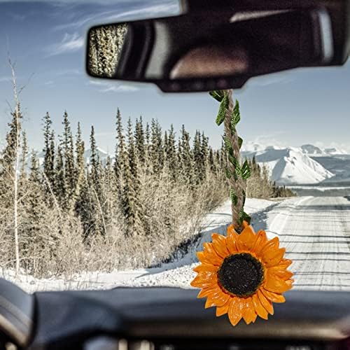 Amazon.com: Sunflower Car Interior Rear View Mirror Hanging Accessories ...