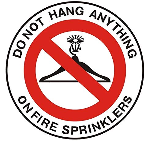 4 Pack - DO NOT Hang Anything ON Sprinkler Sign (Aluminium, White 3Q ...
