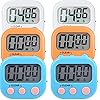 Amazon.com: 6 Pack Small Digital Kitchen Timer Magnetic Back and ON/Off ...