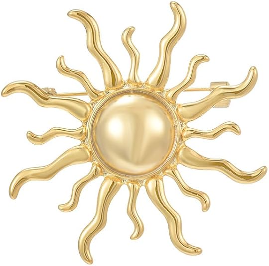 Amazon.com: Sun Brooch Pin Gold-Plated Lapel Pins Jewelry Birthday ...