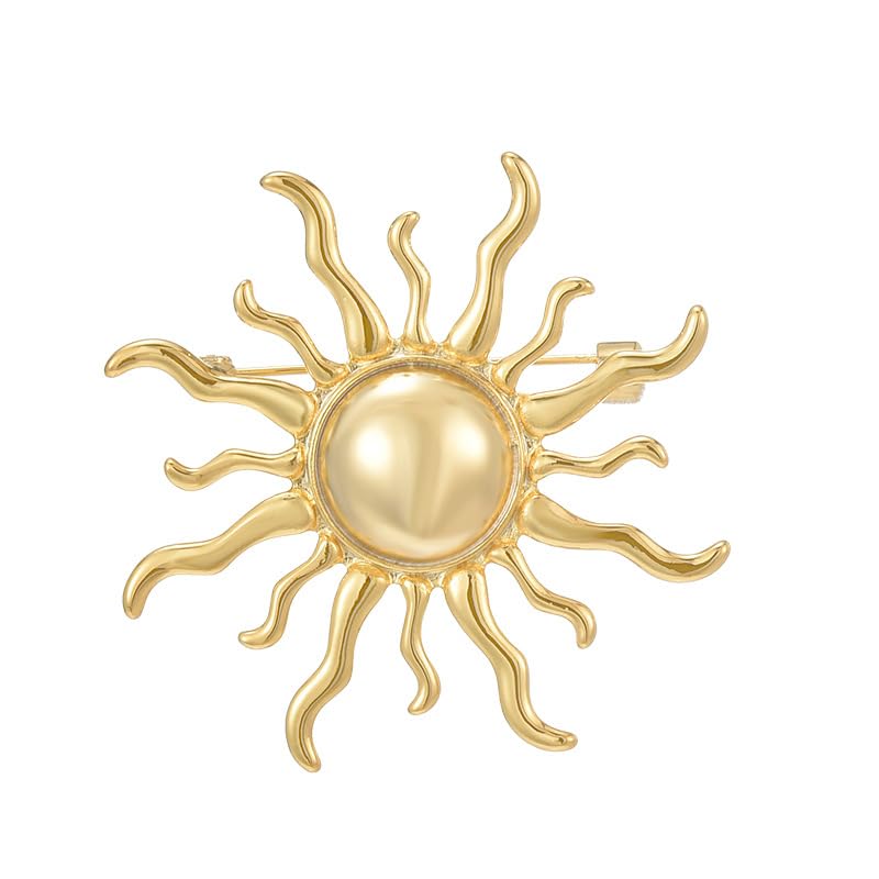 Amazon.com: Sun Brooch Pin Gold-Plated Lapel Pins Jewelry Birthday ...