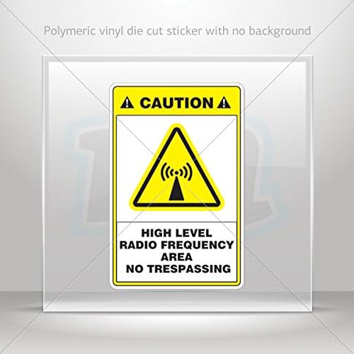 Amazon.com: Decal Stickers Caution High Level Radio Frequency Area No ...