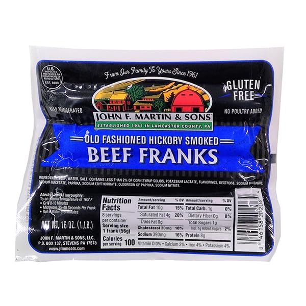 Amazon.com: John F. Martin, Beef Frank, 16 Ounce : Grocery & Gourmet Food