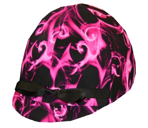 Equestrian Riding Helmet Cover - Hot Pink Swirl : Amazon.in: Sports ...