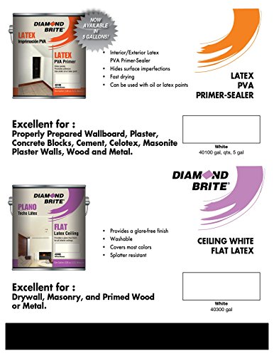 Buy Diamond Brite Paint 42300 1-Gallon Interior Latex Flat Acrylic ...
