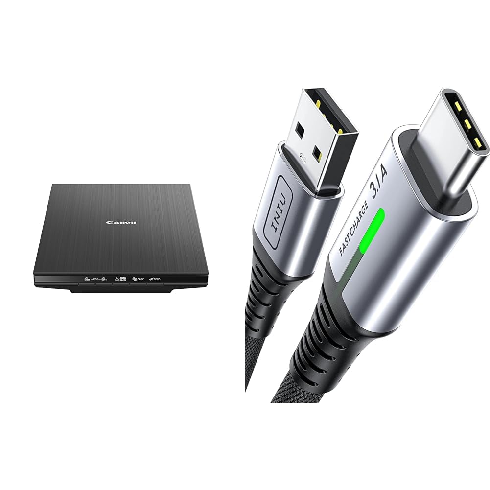 Canon LiDE 400 Colour Flatbed Scanner - Black & INIU USB C Charger ...