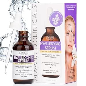 Amazon.com: Advanced Clinicals Pure Hyaluronic Acid Serum For Face | Facial Moisturizer ...