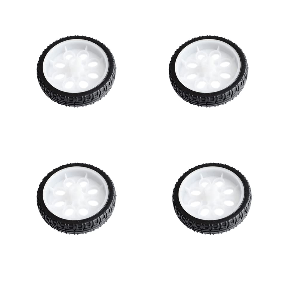 Amazon.com: Treedix 4pcs 65mm Rubber RC Wheel Tires Toy Car Wheels DIY ...