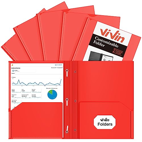 Snapklik.com : ViVin 10-Pack Heavy Duty Plastic Folders