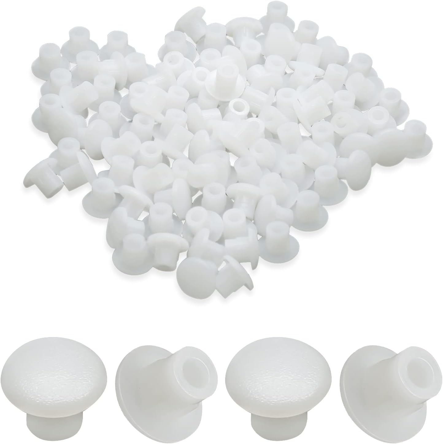 Amazon.com: Waziaqoc 30Pcs White Hole Plugs, 13mm (1/2Inch) Plastic ...