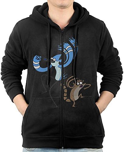 Regular Show-Mordecai And Rigby Mens Zip Up Pocket Fashion Hoodie ...