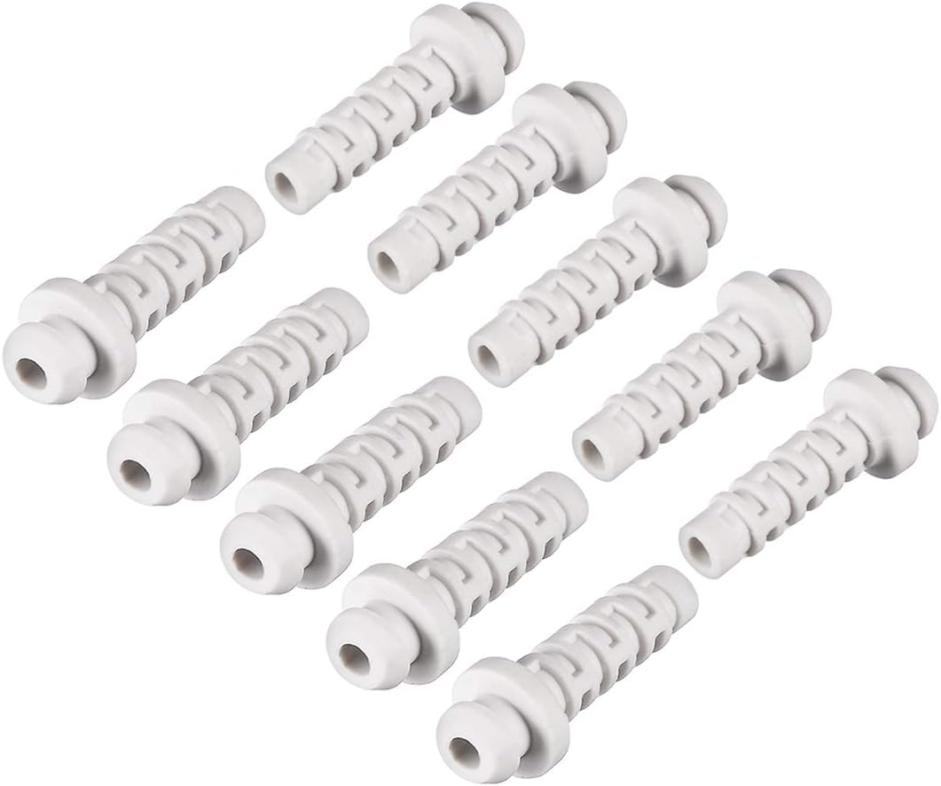 uxcell 10pcs 3mm Inner Dia PVC Strain Relief Cord Boot Protector Power ...
