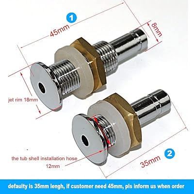 Buy Liseal Bathtub Air Jet,spa Brass Air Bubble Jet with Chrome Plating ...