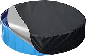 Amazon.com : 63 inch Foldable Dog Pet Bath Pool Cover Kiddie Pool Cover Round Collapsible Pet ...