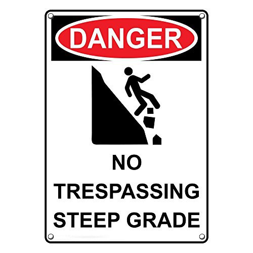 Amazon.com: Weatherproof Plastic Vertical OSHA Danger No Trespassing ...