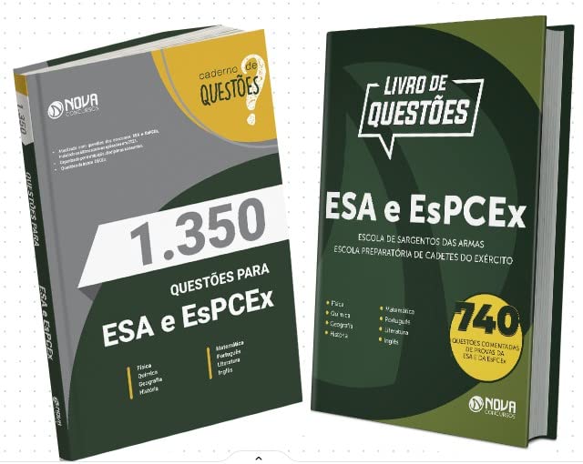 Livros de Questões Comentadas ESA/EsPCEx - 2.090 Questôes | Amazon.com.br