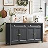 Amazon.com - Standifurno Credenza Storage Cabinet with 4 Doors and 2 ...