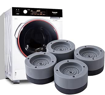 Pack of 4 Shock Absorbing Washing Machine Feet Anti Vibration Pads for ...