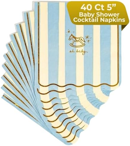Amazon.com: Baby Shower Cocktail Napkins by Emergency Confetti – 5inch ...