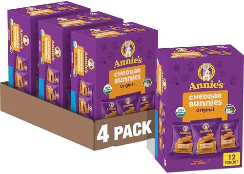Amazon.com: Annie's Organic Cheddar Bunnies Original Baked Snack ...