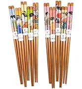 Amazon.com: 10 Pairs Reusable Bamboo Chopsticks, Spring Blooming Sakura ...