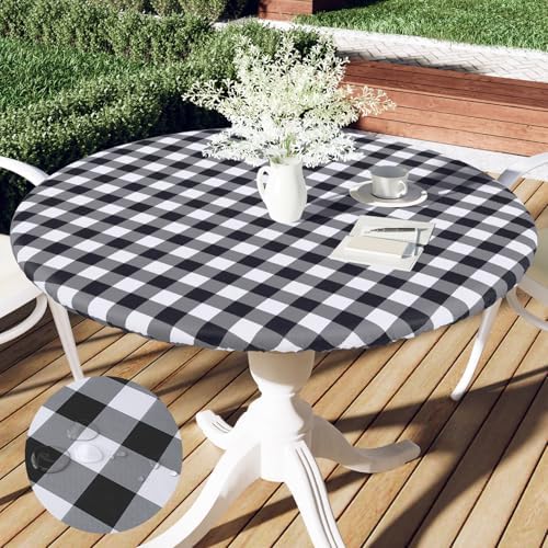 Amazon.com: Fitted Tablecloth for Round Table,Farm Animal Cow Pig ...