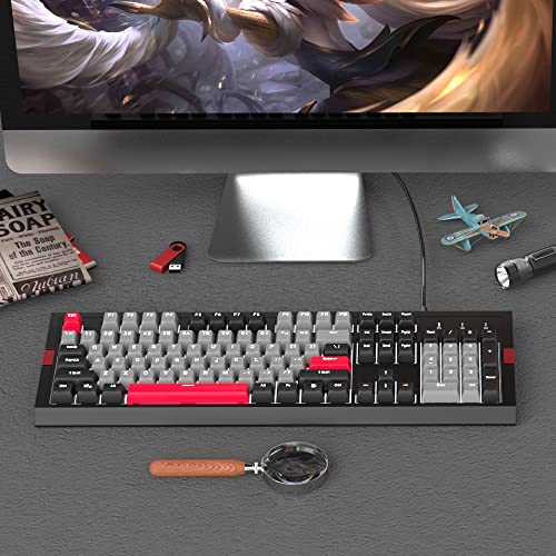 Snapklik.com : NACODEX F11 Retro Mechanical Keyboard 104 Keys Anti ...