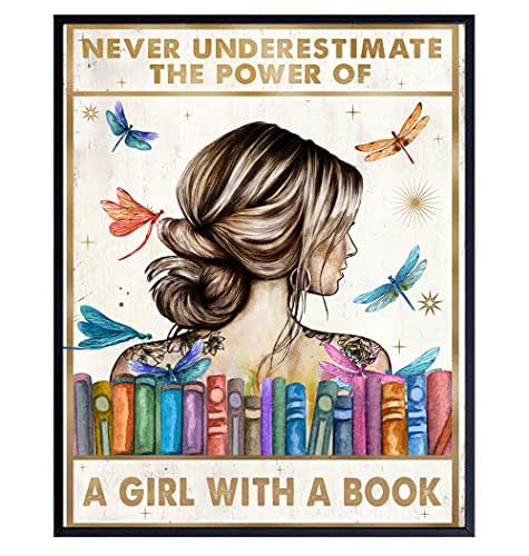 Amazon.com: Classroom Wall Art - Never Underestimate A Girl With A Book ...