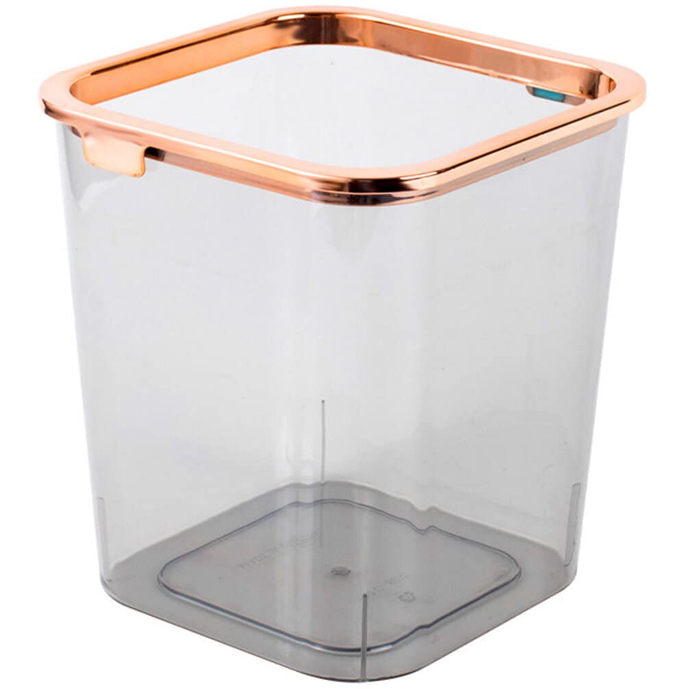 Amazon.com: Kichvoe Clear Trash Can Square Wastebasket Large Garbage ...