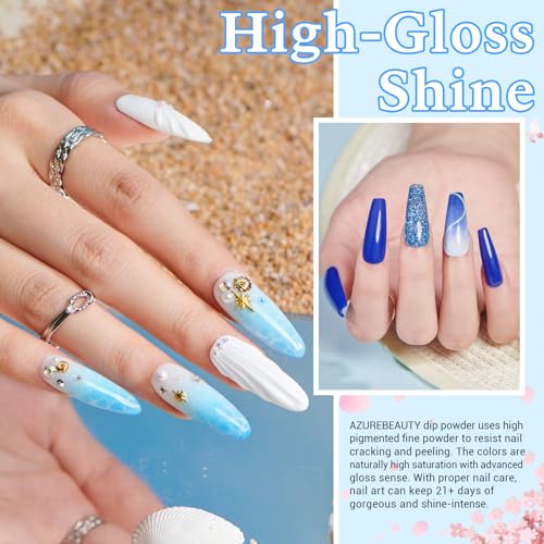 Snapklik.com : AZUREBEAUTY Dip Powder Nail Kit, Summer Aquarius White ...