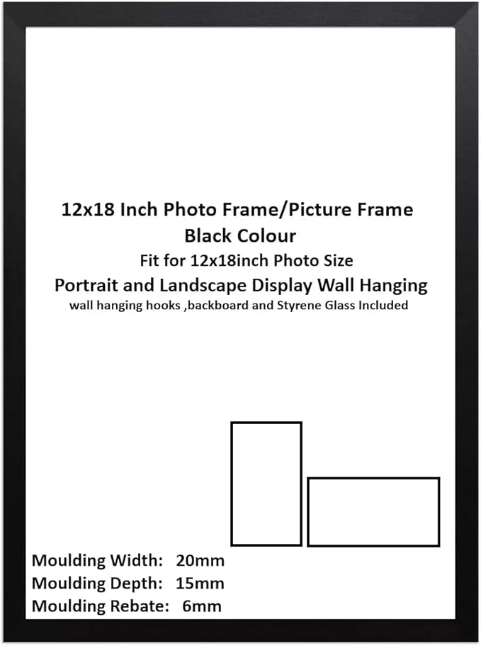 DECORO 12x18 Inch Photo Frames,Picture Frame 18x12 Inch, Poster Frame ...