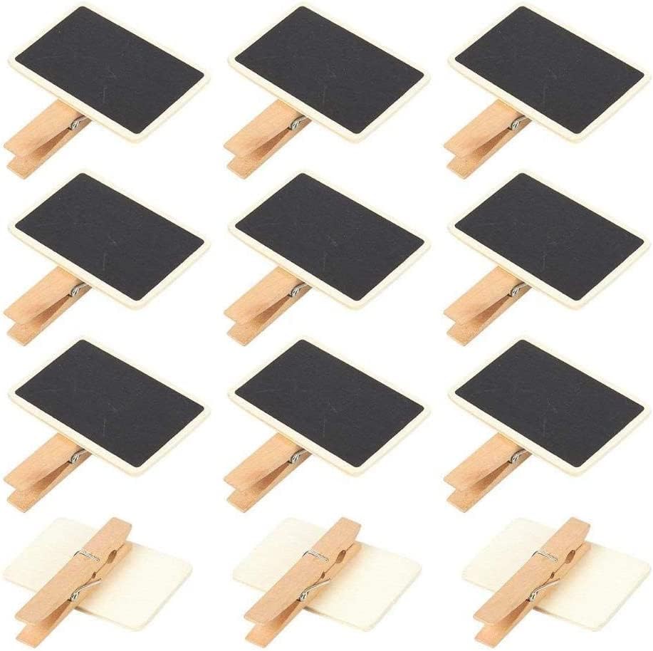 NIU MANG 24 Pack Mini Blackboard Clips Small Chalkboard Message Board ...